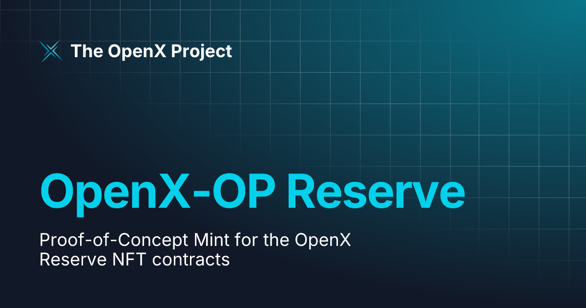 OpenX-OP Reserve | The OpenX Project